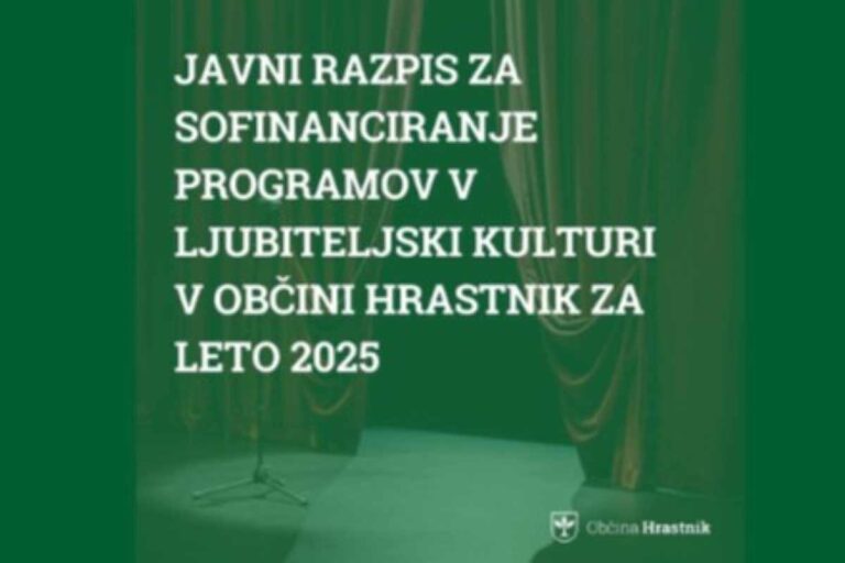 Razpis za sofinanciranje ljubiteljske kulture v Hrastniku - Savus